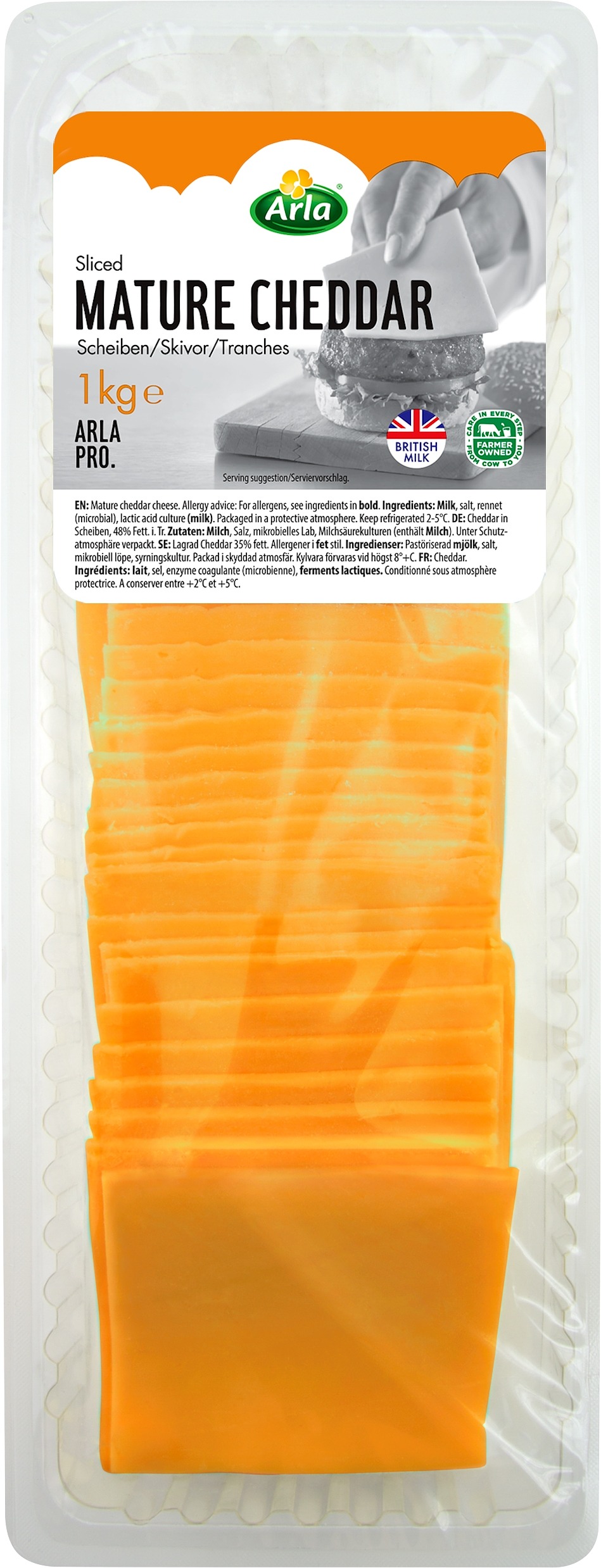 Lagrad cheddar skivad ost 35%