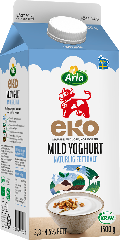 Arla Ko® Eko mild yoghurt naturell 3,8-4,5% 1500 g | Arla